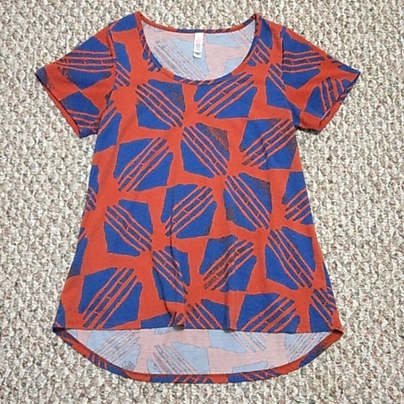 LuLaRoe | Tops | Terracotta And Blue Lularoe Top | Poshmark